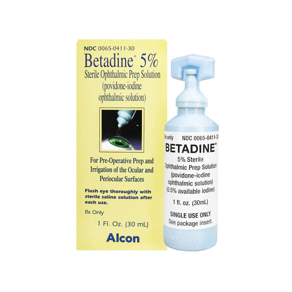 Betadine Solution, 5%, 30ml, Alcon, Single Use Antiseptic – Pelion Surgical
